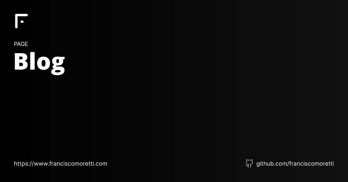 Blog | Francisco Moretti