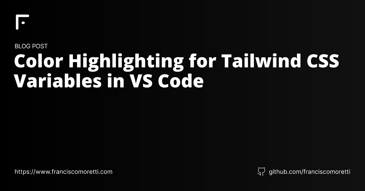 Color Highlighting for Tailwind CSS Variables in VS Code