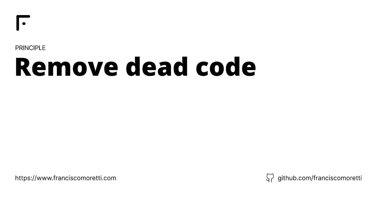 Remove dead code | Code Tips 📚