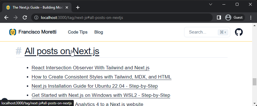 Building An Autolink Heading Component For React Navigation 